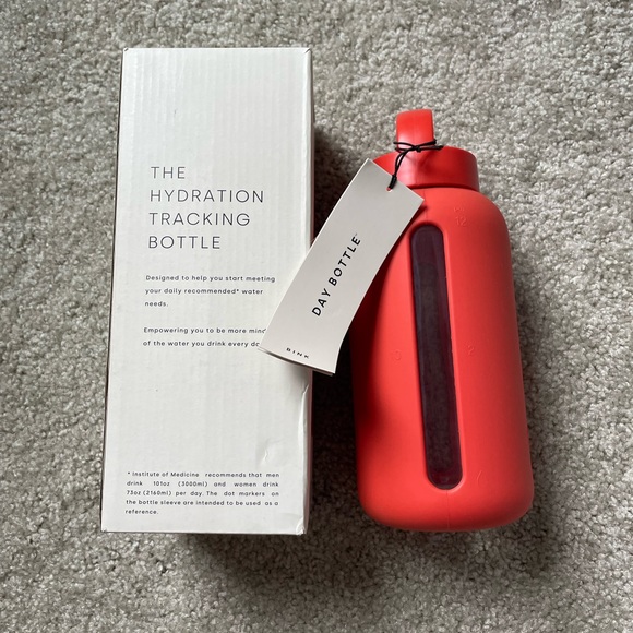 bink | Kitchen | Nwt Bink Day Hydration Tracking Water Bottle In Cherry Day | Poshmark